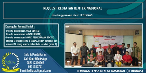 Request Kegiatan Bimtek Nasional - Lediknas